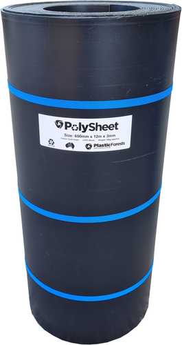Polysheet Heavy Duty - 600mm x 12m x 3mm - Recycled plastic - Aus Made - Black | eBay Australia