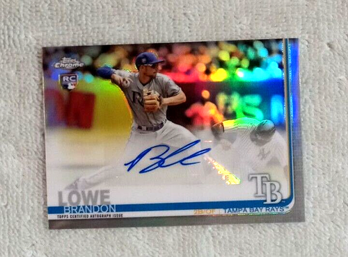 2019 Topps Chrome Update Brandon Lowe RC Rookie Auto #CUA-BL w/ Top ...