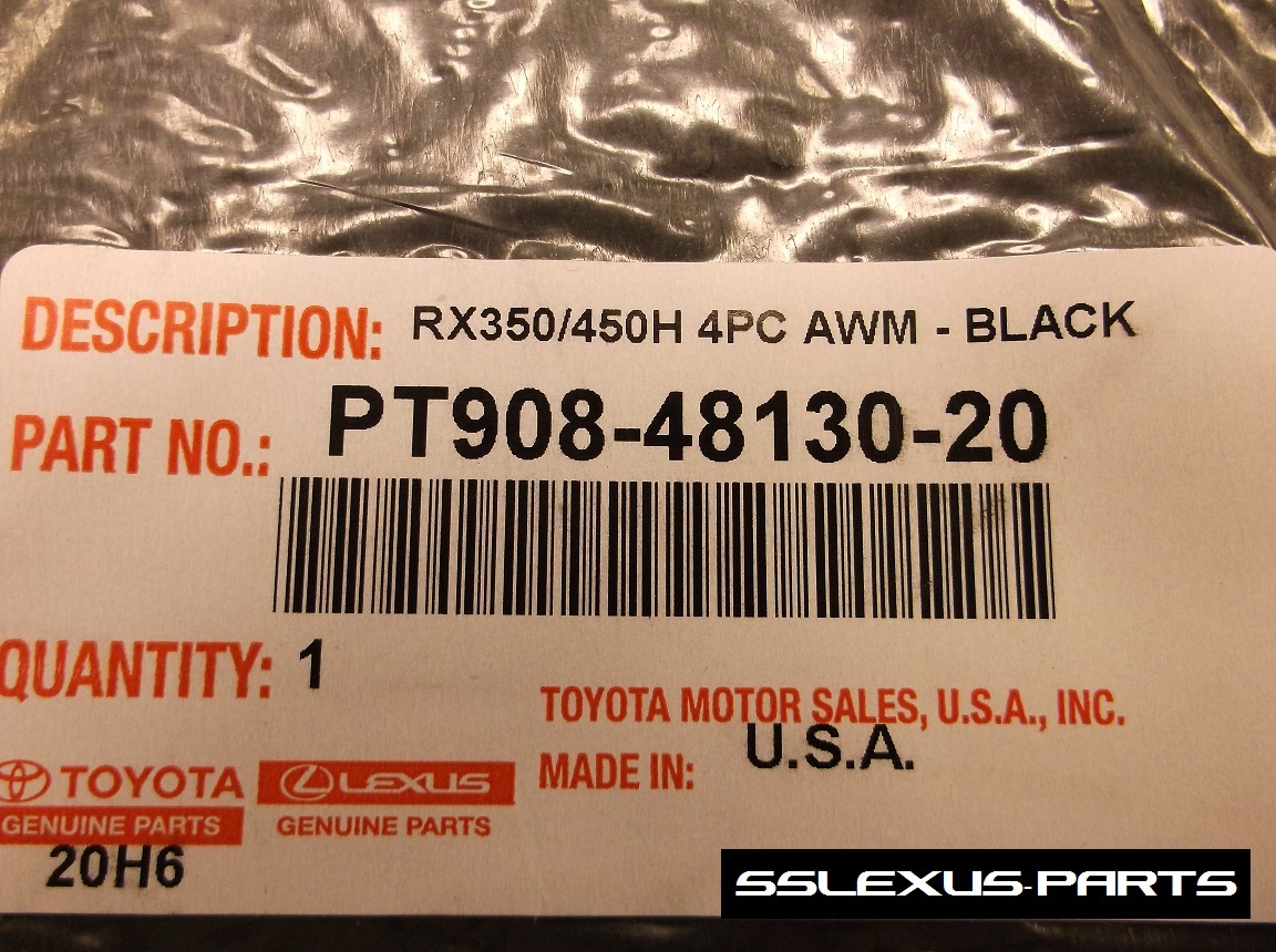 2013-2015 Lexus RX350 RX450H All Weather Floor Mats 4pc Rear ...