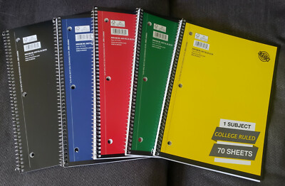 Norcom Basic Spiral Notebook, 1 Subject, College Ruled, 70 Sheets ...