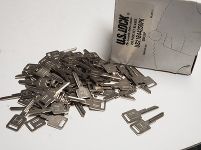 Vtg Lot of 65 U.S. LOCK Uncut Key Blanks - US21 B44 Automotive NOS ...