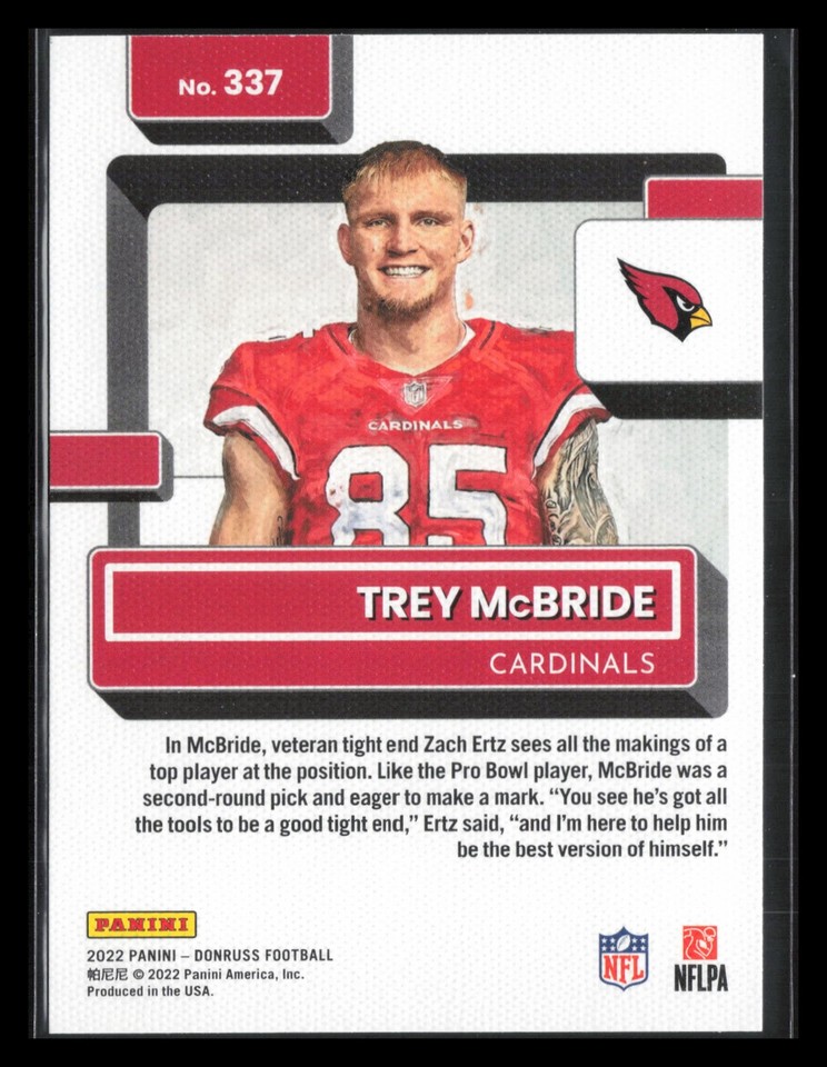2022 Donruss Trey McBride Canvas #337 Rated Rookie | eBay