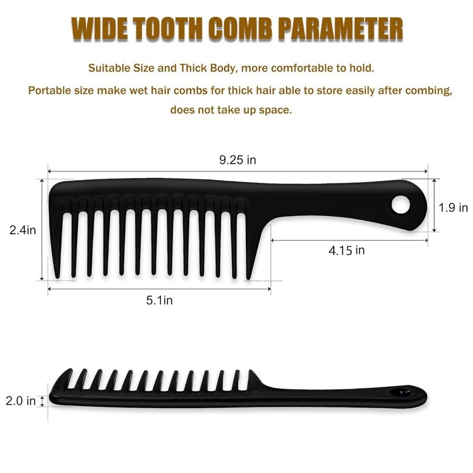 Wide Tooth Detangling Comb for Curly Wet and Long Hair Styling Large | eBay