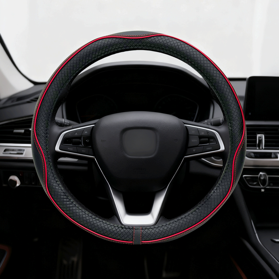 Red TRD Sport Leather Steering Wheel Cover for 2010-2024 Toyota 4Runner ...