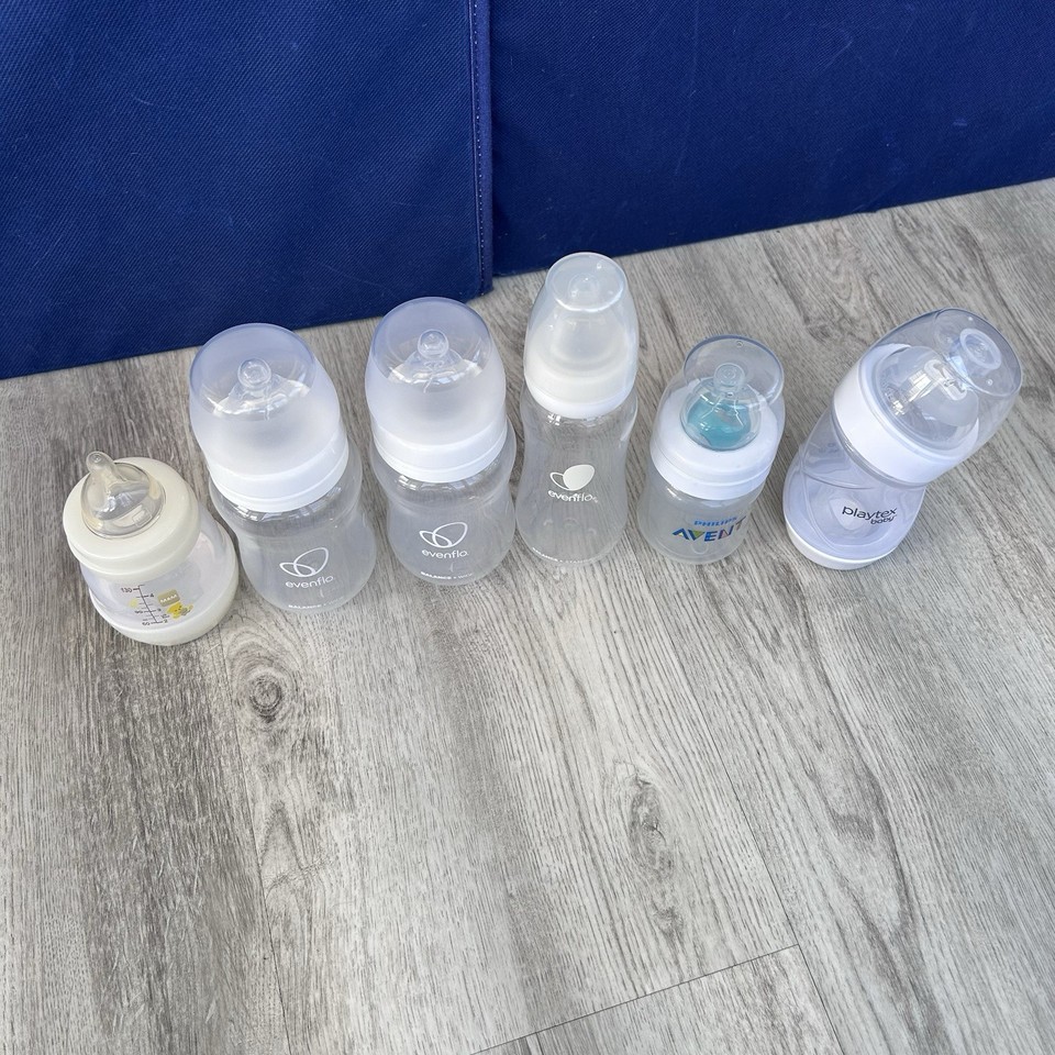 Lot of 6 baby bottles Evenflo Balance , Playtex, Phillips Avent, Mam | eBay