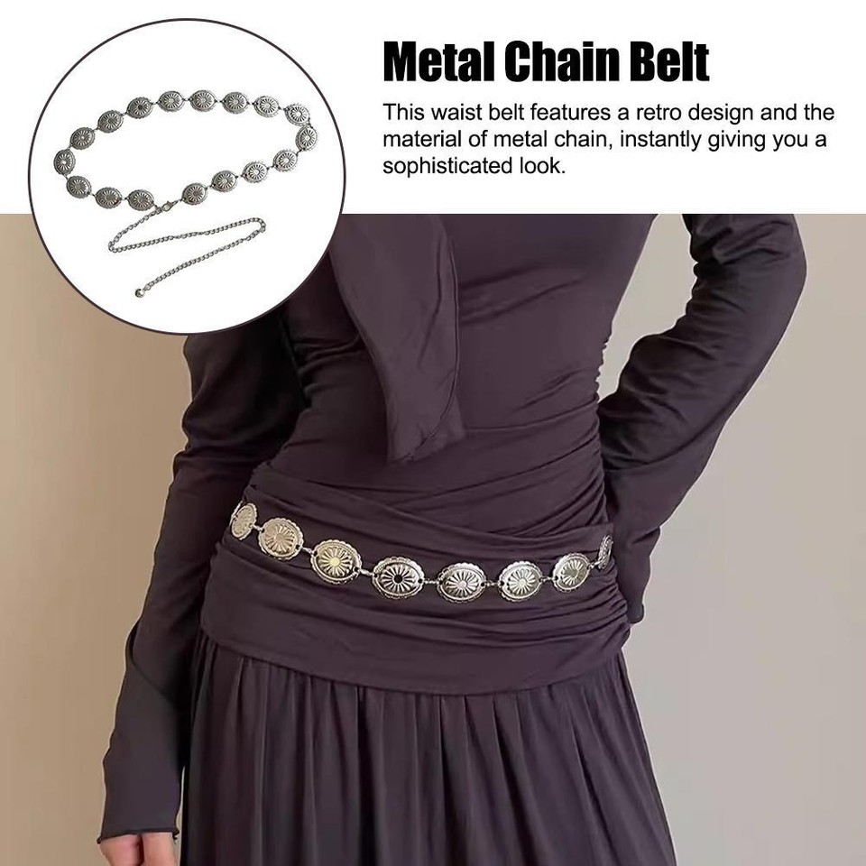 Bohemian Ethnic Style Retro Metal Waist Chain,Lady Chain Belt,Metal W ...