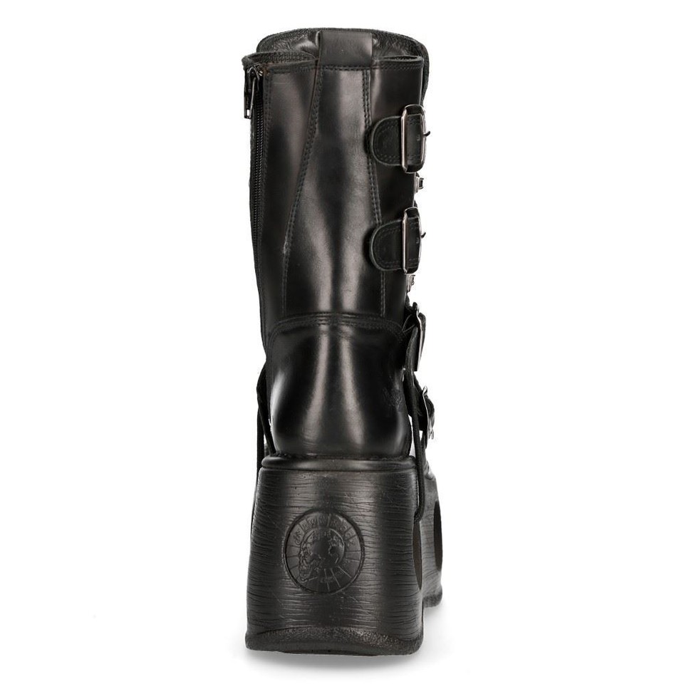 New Rock 373-S2 Metallic Neptuno Platform Leather Boots | eBay UK