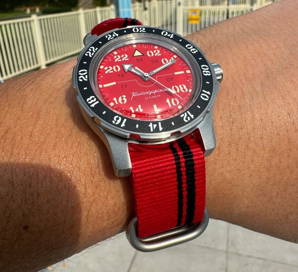 Vostok Komandirskie 18009B PILOT Watch Automatic 24-Hour USA Seller | eBay