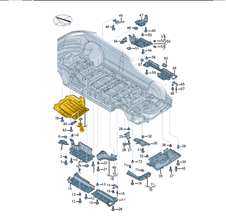 VW TRANSPORTER T6 Onward Underbody Noise Insulation 7LA825453A NEW ...