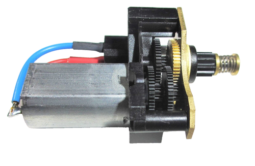 Small Toy DC Electric Motor Runs on 3-10V quiet gear reduction w/clutch ...