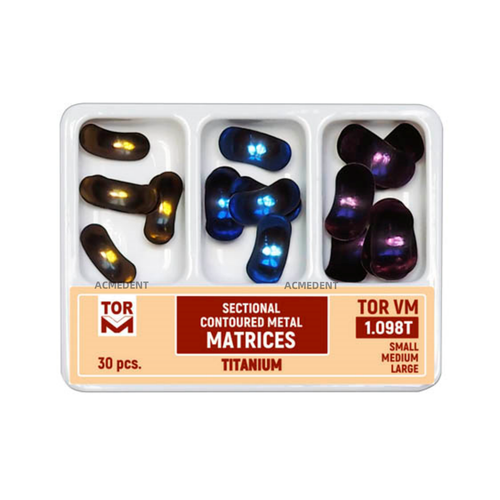 Dental Sectional Contoured Metal Matrices Titanium 1.098T Matrix L/M/S ...