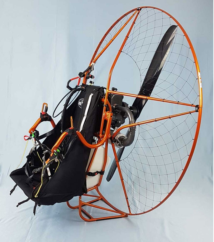 Miniplane Long Range Paramotor featuring the reliable Top 80 with 130cm ...