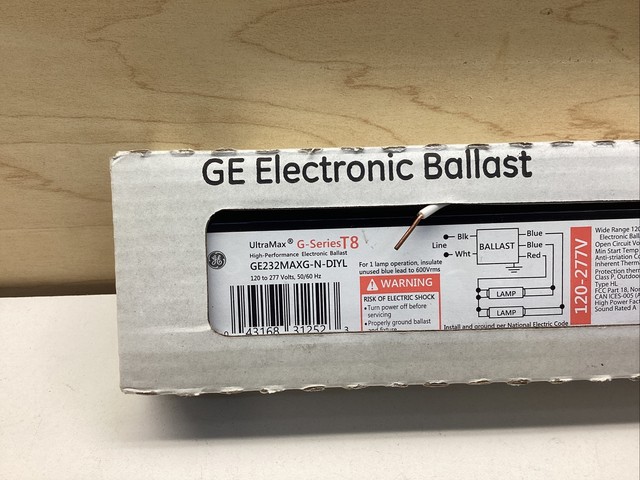 Set of 2 GE UltraMax G-series T8 High Preformance Electronic Ballast ...