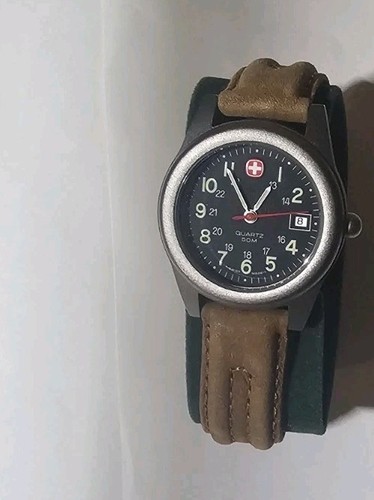 Ladies Black Dial "Marlboro"Swiss Made Army Watch Leather Strap,never ...