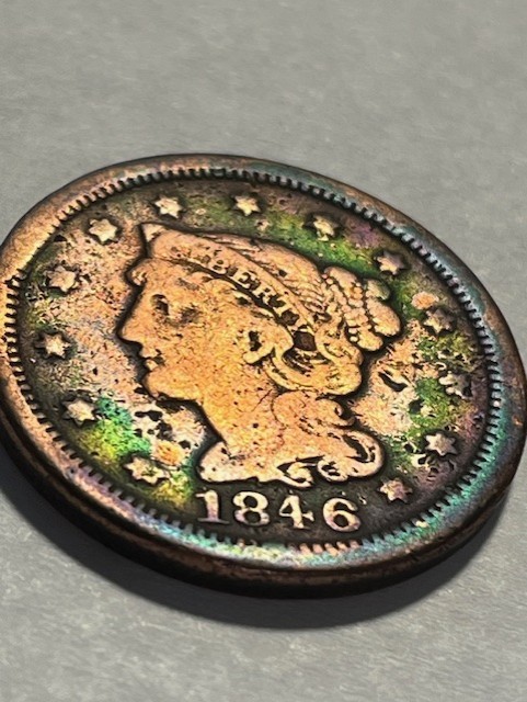 1846 Braided Hair Large Cent/Small Date/VG++/Stain #10838 | eBay