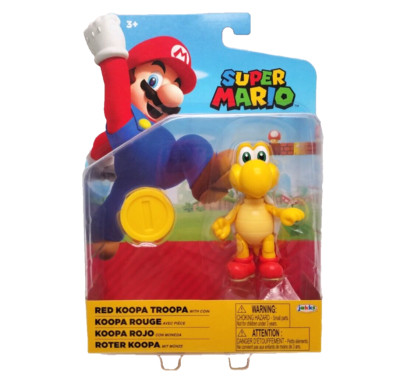 World of Nintendo Super Mario 3"in Action Figure RED KOOPA TROOPA with ...
