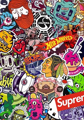 3 A4 Sticker bomb sheets JDM EURO DRIFT stickerbomb car van tablet | eBay