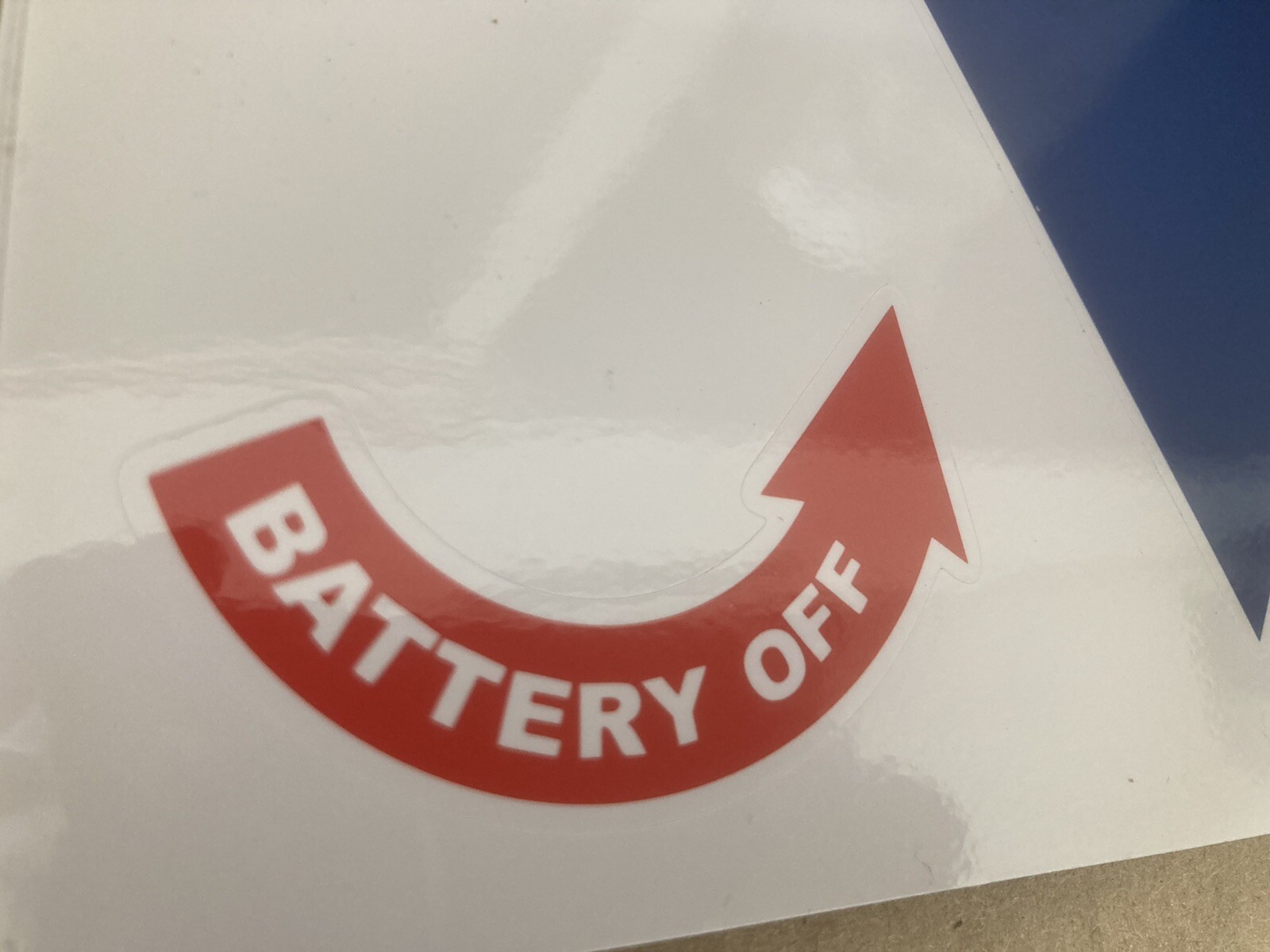 Battery Isolator RACE Sticker Sheet Kill Switch Triangle Race Blue ...