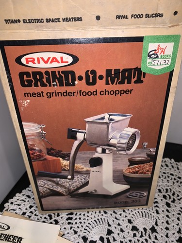 Vintage Grind-O-Mat Rival Meat Grinder/Food Chopper Model 303 Unused | eBay