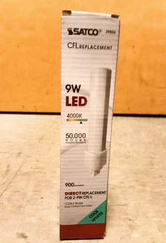 Satco S9856 9WPLH/LED/840/DR/2P 45923098567| eBay