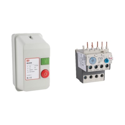 Niglon DOL Starter 12A AC3 5.5kW 230VAC + Overloads from 0.63 to 13 ...