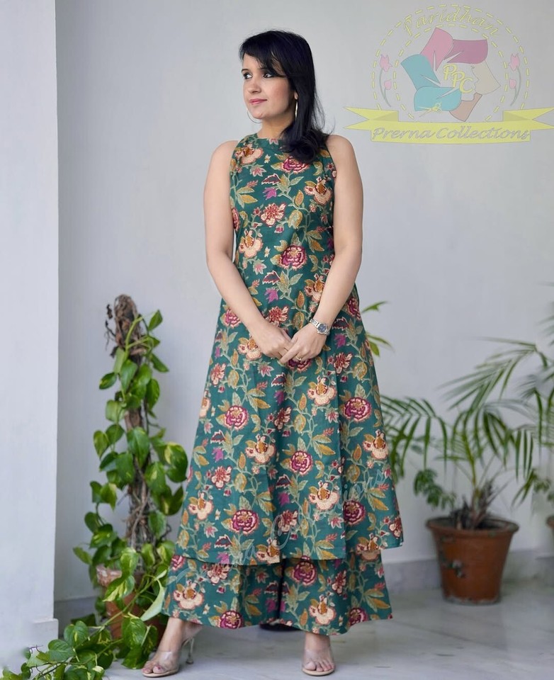 Indian Designer Top Tunic Kurti Cord Set Bollywood Party Wear Kurta ...