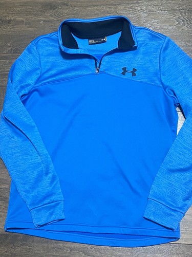 Under Armour Blue Quarter Zip Pullover Men’s Medium Fleece Lined | eBay