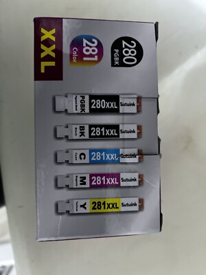 PGI-280 PGI280 XXL CLI-281 XXL Ink for Canon PIXMA TS6120 TS6220 TS8120 ...