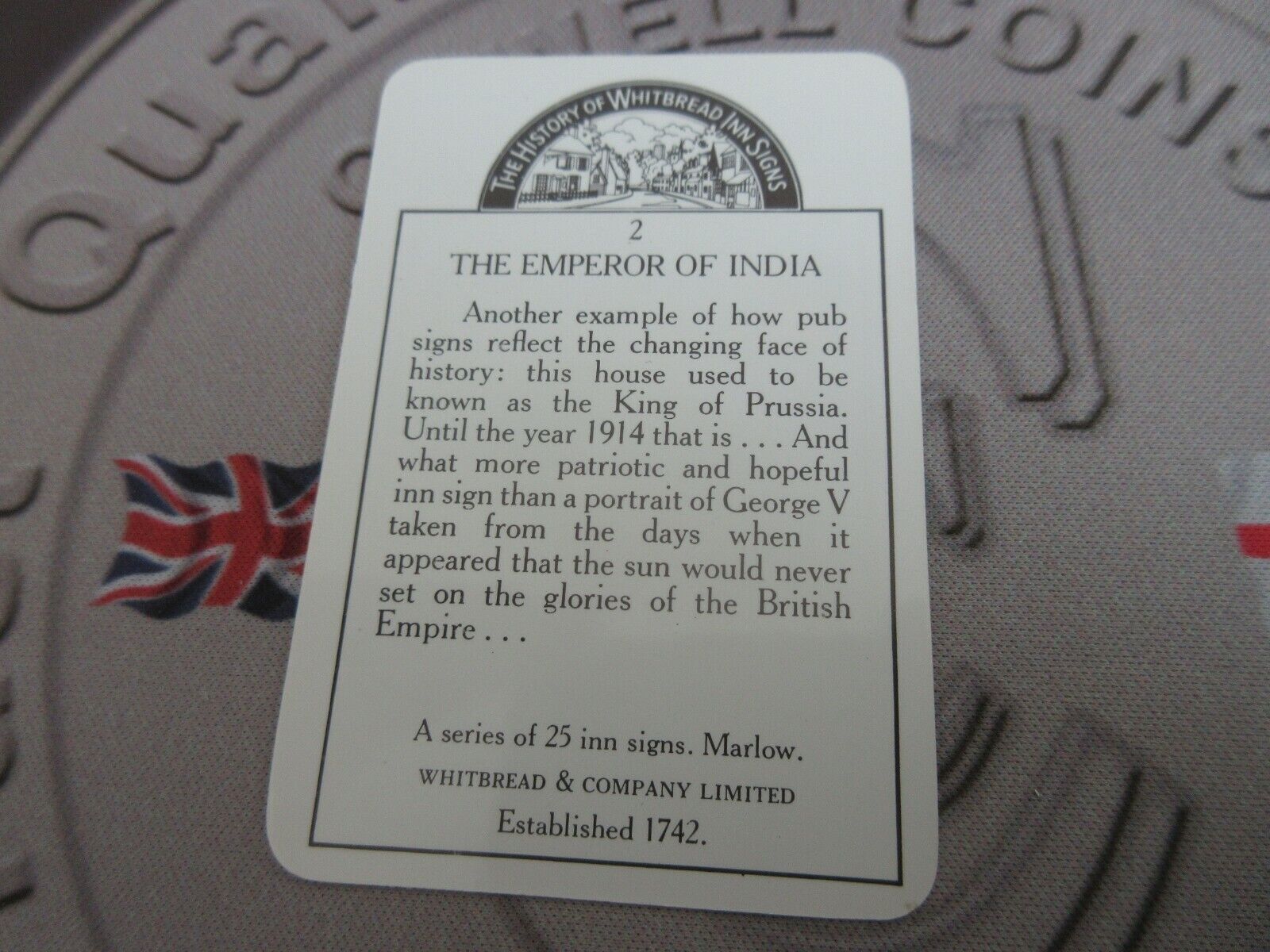 WHITBREAD INN SIGNS FROM THE MARLOW 25 CARD SERIES, GREAT CONDITION ...