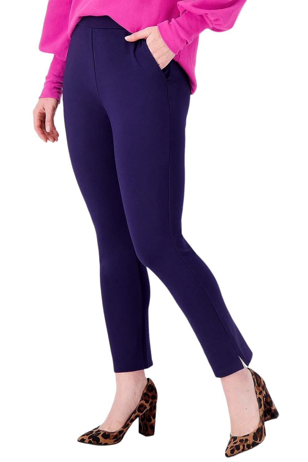 Candace Cameron Bure Slim Leg Ponte Pant Midnight Blue | eBay