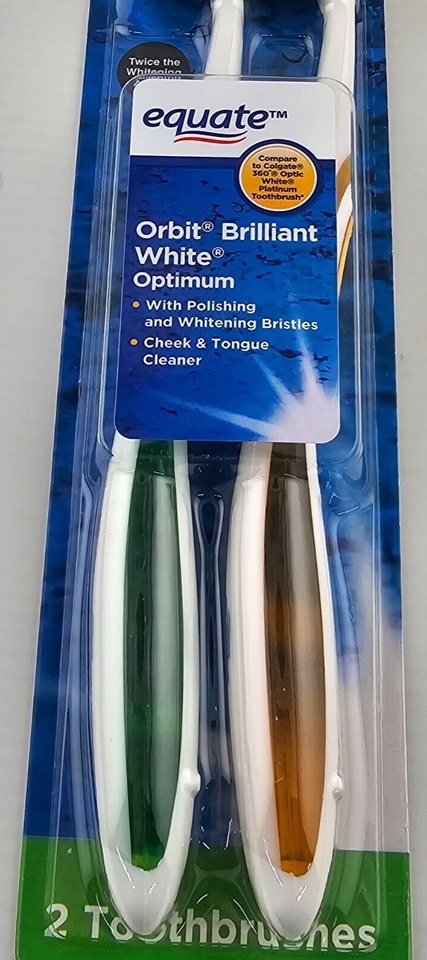 Equate Orbit Brilliant White Optimum Soft Bristle Toothbrush, 4 Pack ...