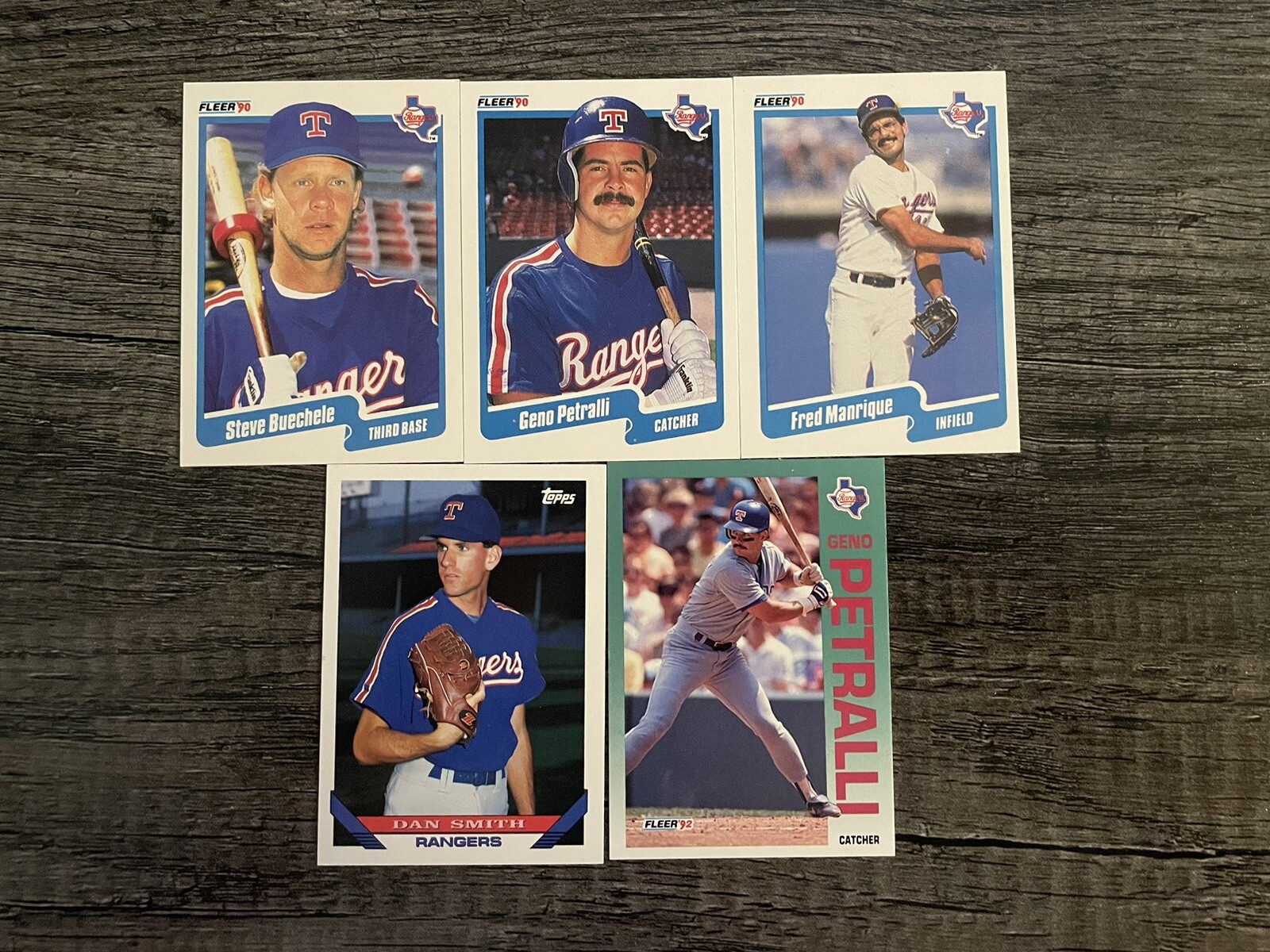 Texas Rangers Baseball Card Lot - 5 Cards - No Duplicates - Fast ...