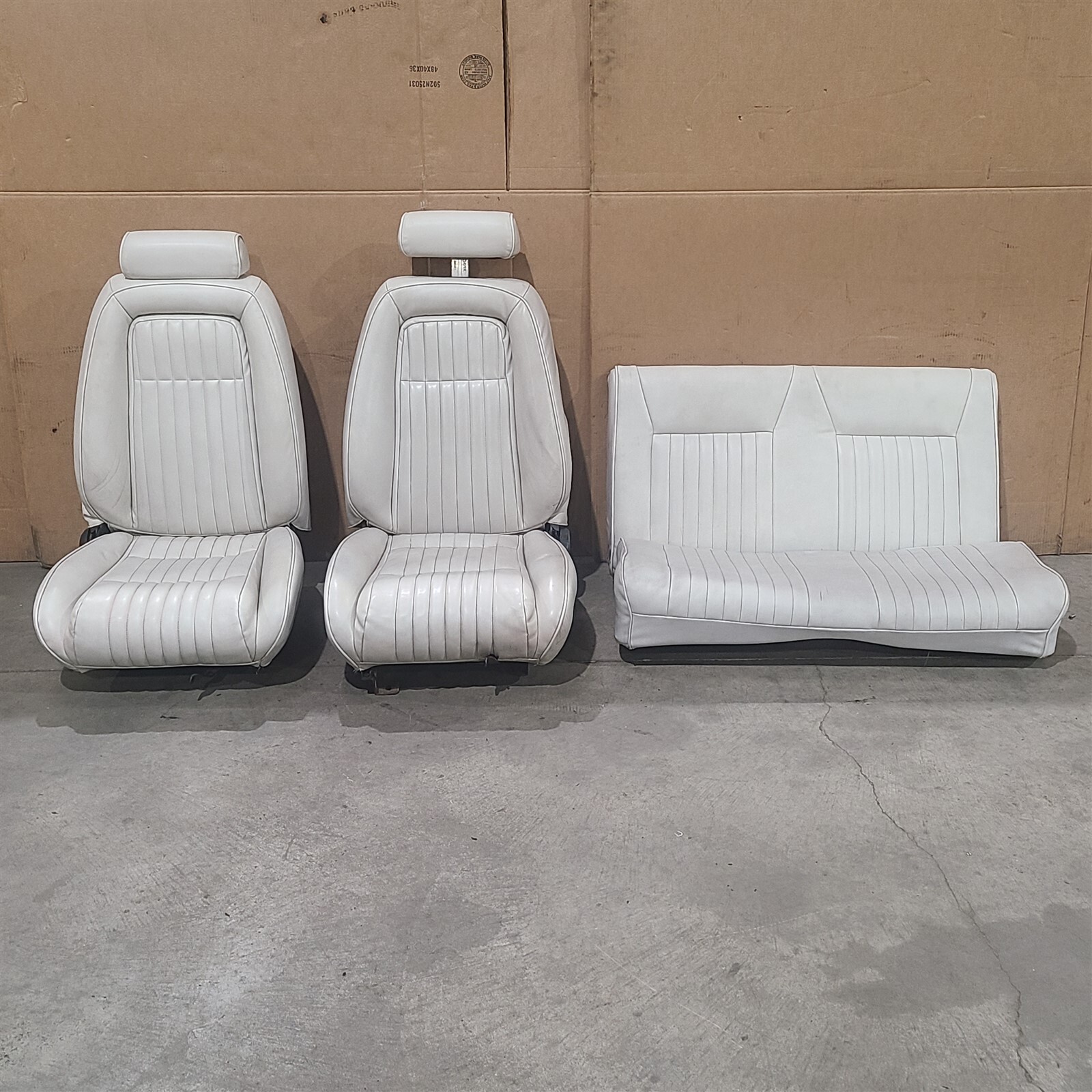 87-93 Mustang LX Convertible Seat Set Seats White Oem Leather Aa7127 | eBay