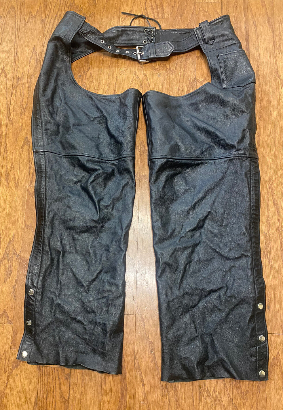 First Manufacturing Co FMC XXL 2XL Chaps Leather Pants Motorcycle Zip ...