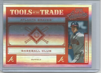 Chipper Jones 2004 Absolute Tools Of The Trade RED HOLOFOIL /100 ...