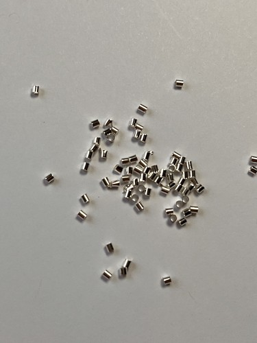 100 pcs silver plated 2mm crimp crimping tubes jewellery making | eBay
