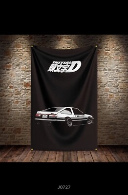 JDM Initial D Flag Polyester Digital Printing Car Banner and Garage ...