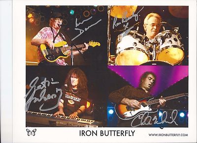 8 1/2 x 11 Glossy Photo Iron Butterfly Autograph {M038} | eBay