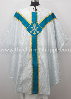 Marian blue with Silver brocade vestment,stole &mass set,gothic ...