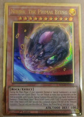 Yu-Gi-Oh! TCG Nibiru, the Primal Being Maximum Gold MAGO-EN019 1st ...