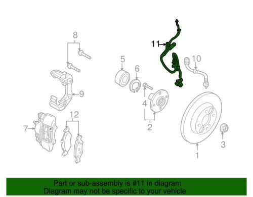 Genuine Ford Focus 2000-2007 Left Right ABS Wheel Speed Sensor YS4Z ...