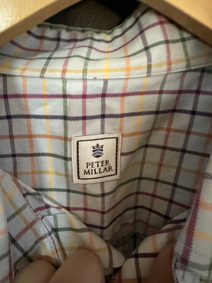 Peter Miller Men’s Long Sleeve Multicolor Plaid Button Down Size Large ...