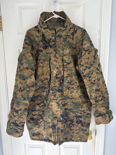 USMC APECS GoreTex Parka Jacket Woodland MARPAT LARGE LONG | eBay
