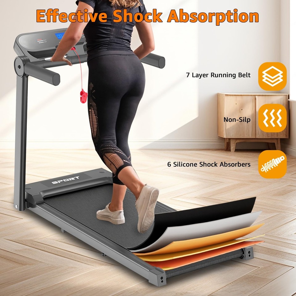 330LB Pro Folding Treadmill - 3HP Commercial Motor,Silent Run & FITSHOW ...