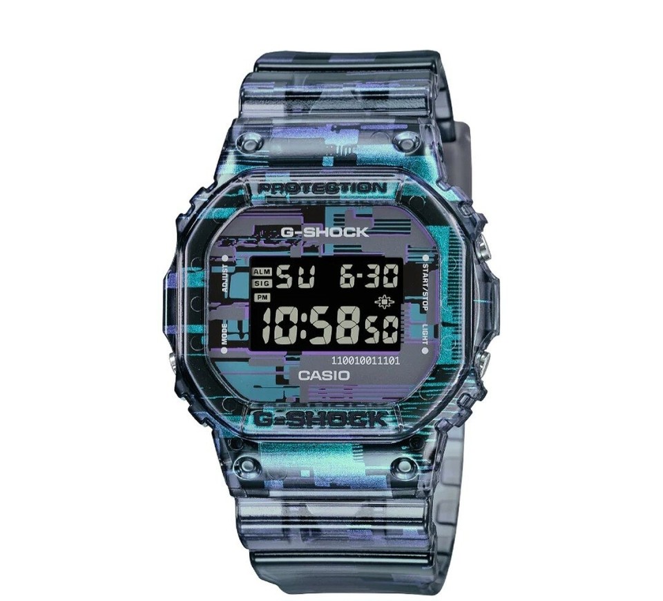 "Casio G-Shock DW-5600 Transparent Cyberpunk Limited Edition Digital ...