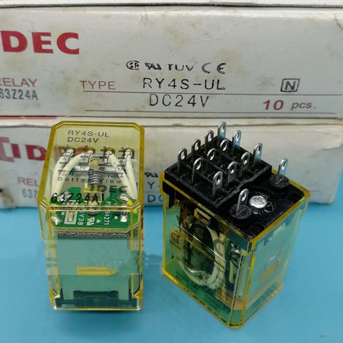 1PC IDEC RY4S-UL DC24V AC220-240V Electromechanical Relay 5A 240VAC 14 ...
