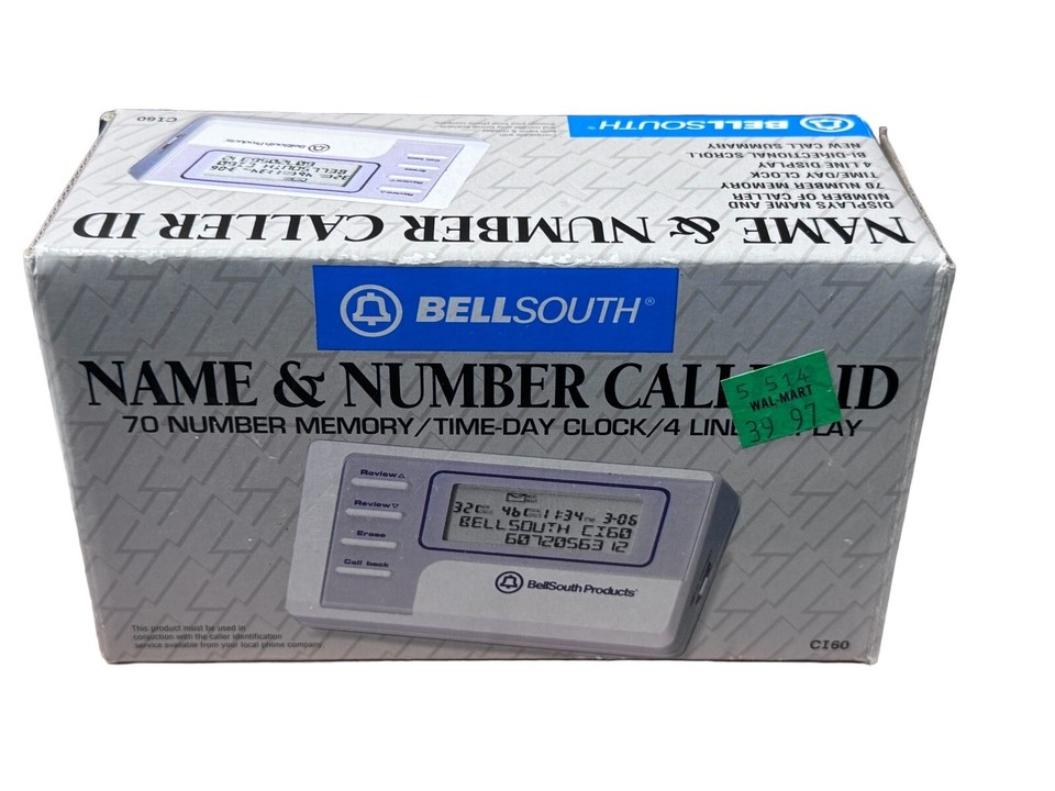 Bell South Caller ID Name and Number CI60 Caller Id Display | eBay