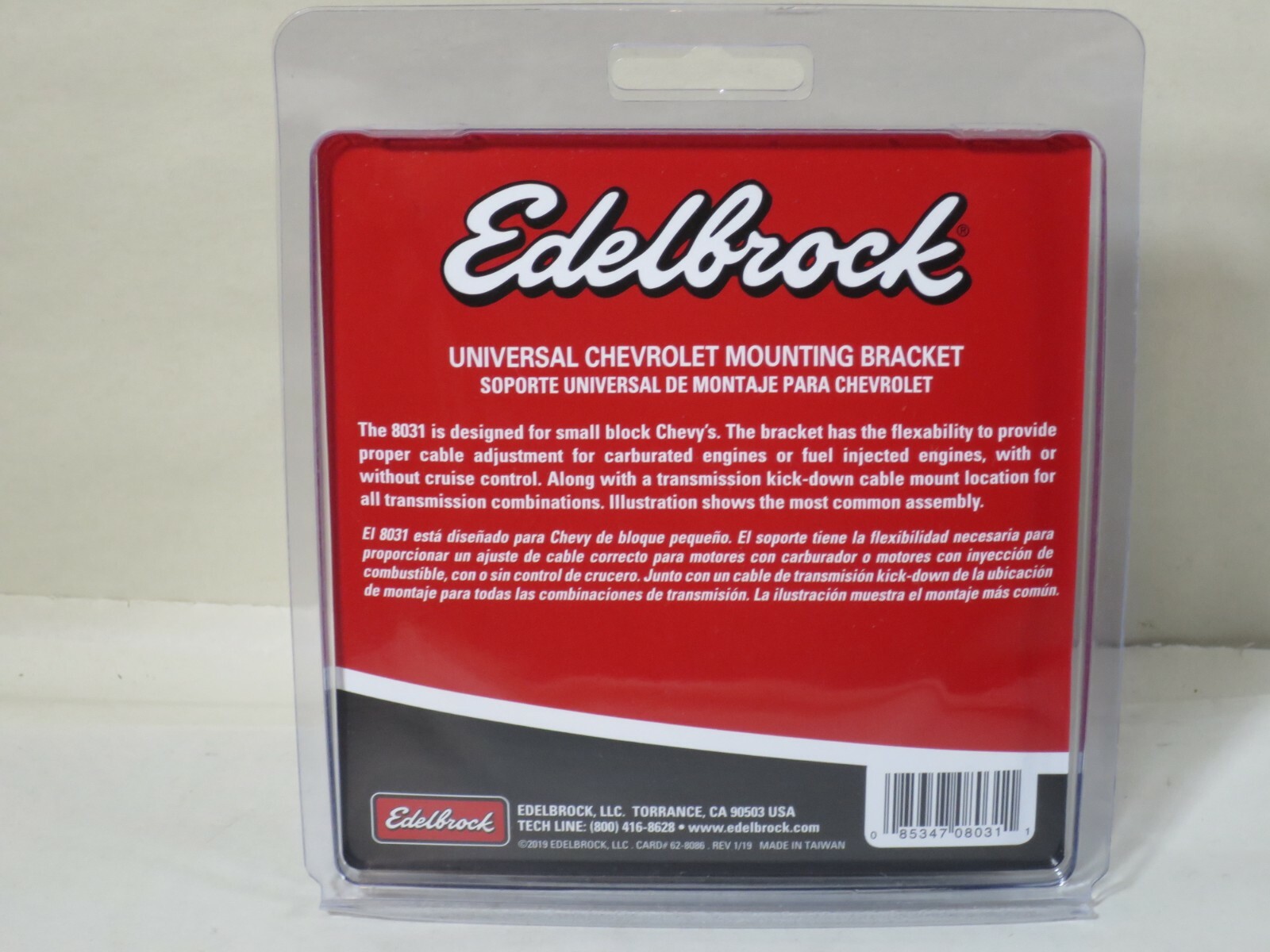 Edelbrock 8031 Throttle/Kickdown Bracket Chevy Big/Small Block w ...