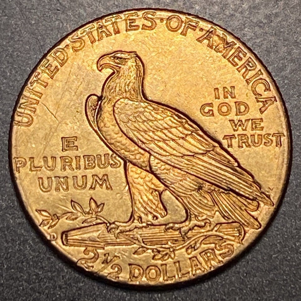 1925 D $2.50 Indian Head Pre-33 Gold Collector Grade Real Value Solid ...
