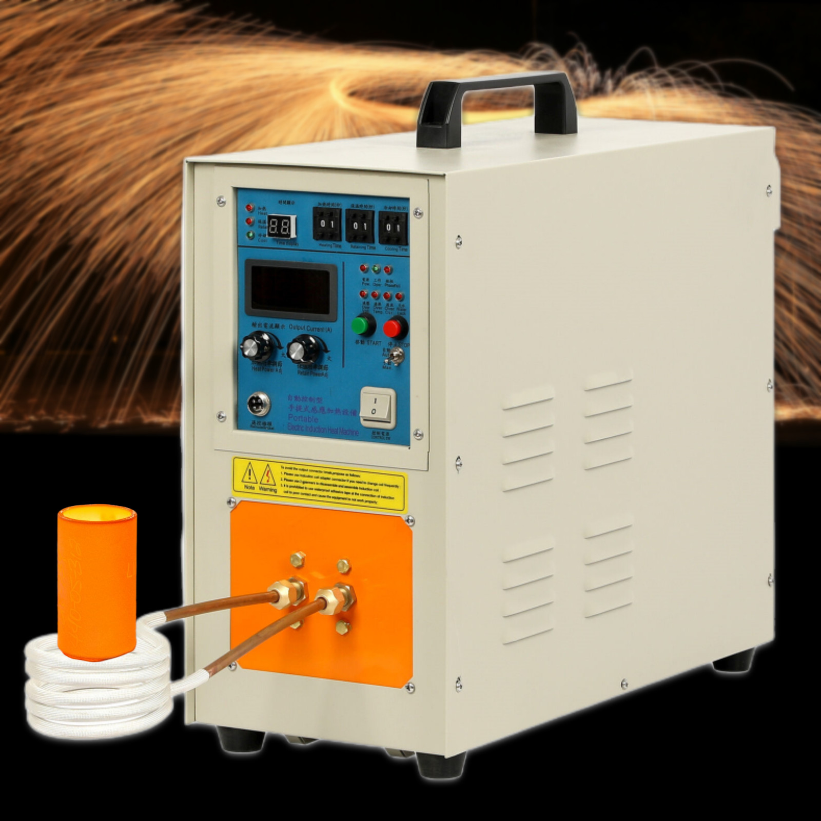 High Frequency Induction Heater 110V Furnace 15KW 30-100 KHz Melting ...